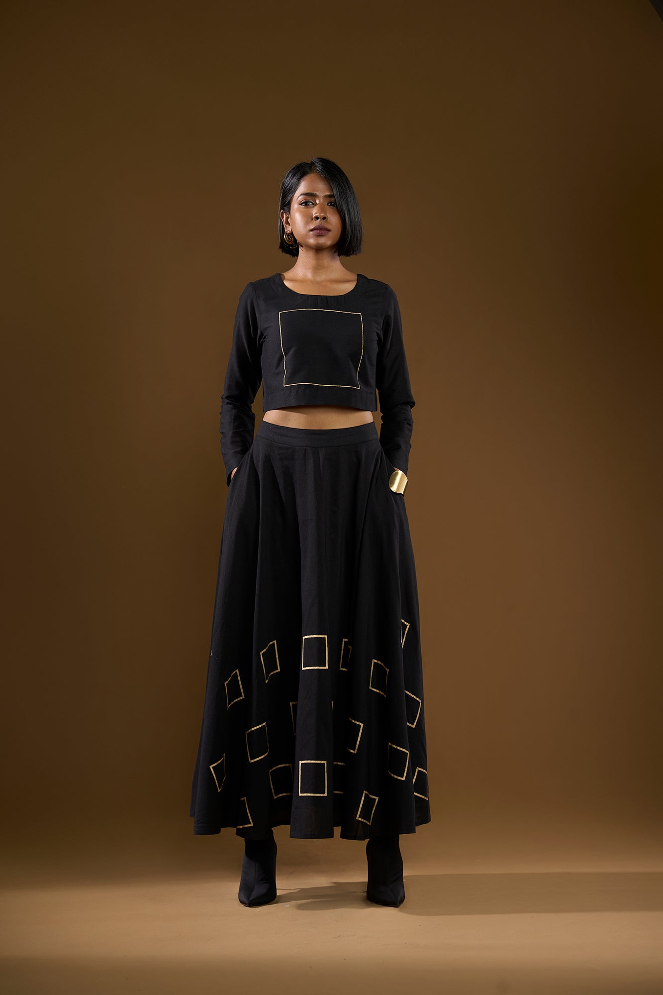 Orchid Black Skirt & Top Set – SODO