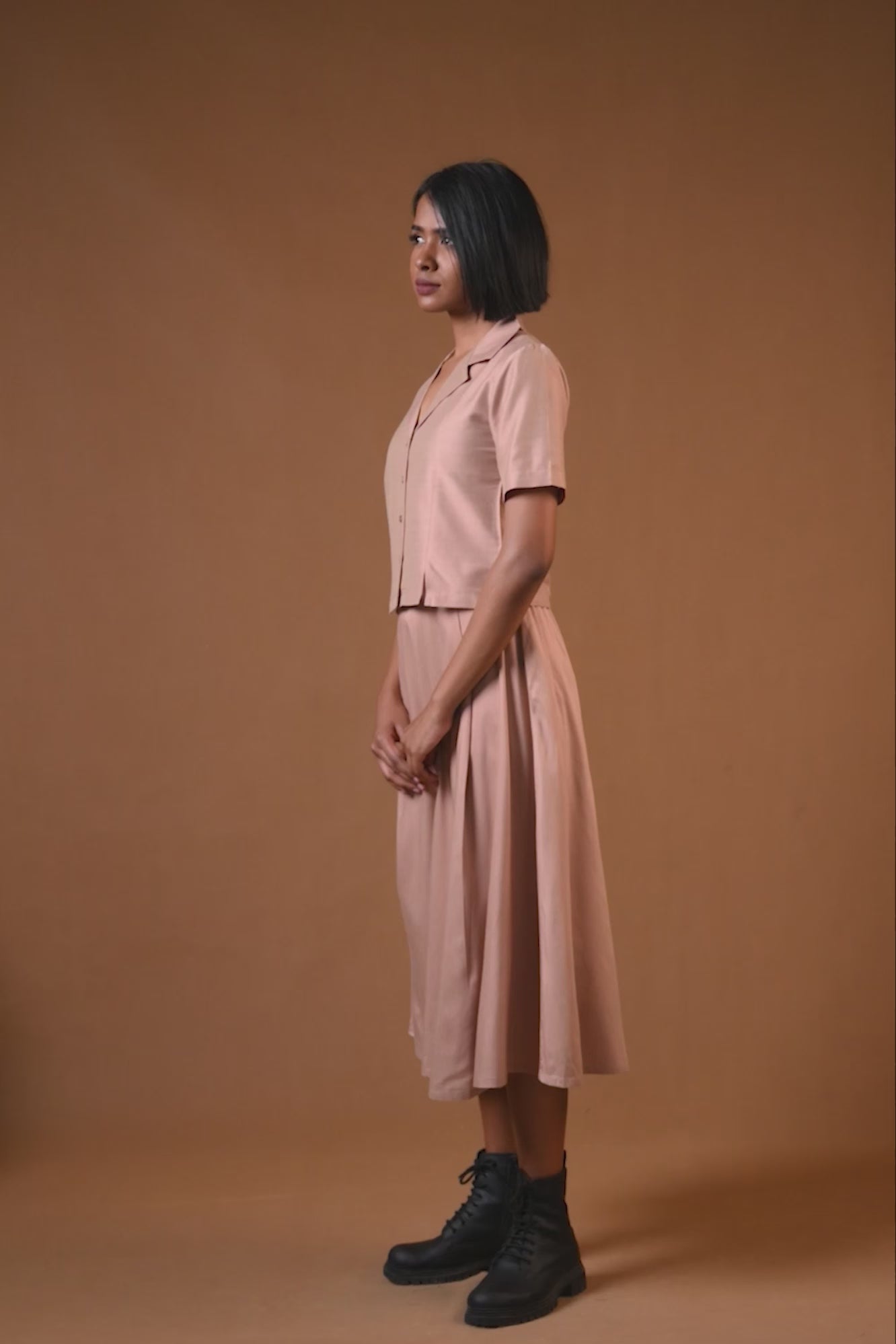 Rose Blush Nude Skirt & Top Set – SODO